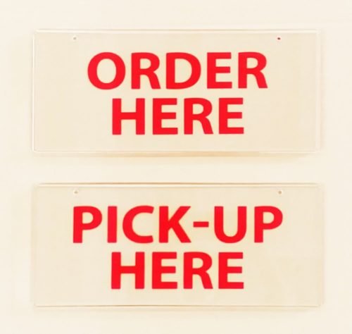 UBER EATS Pick-up Sign -McDonald & Restaurants Phone online order pick ...